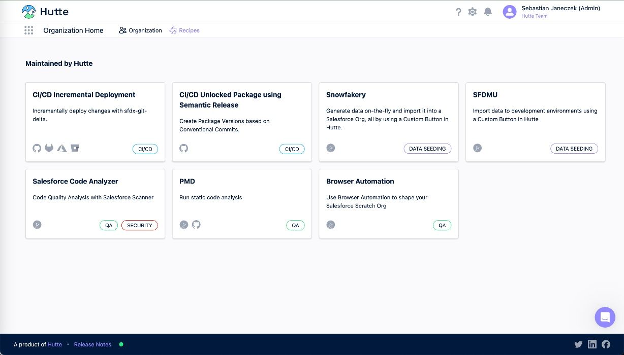 New in Hutte: Hutte recipes and improved sandbox management
